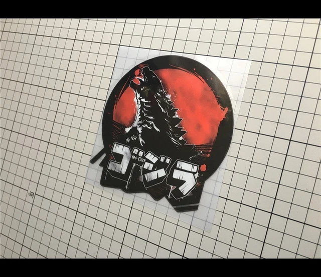 GODZILLA JAPANESE MONSTER Peeking Peeker Reflective Car Sticker #G03 $8 ...