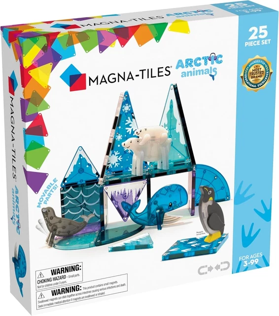 ARCTIC-THEMED 25-PIECE MAGNA Tiles Set | Magnetic Animals for Creative Play $110.95 - PicClick AU