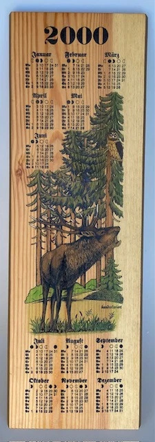 KALENDER AUS HOLZ 2000 Hirsch EUR 13,00 - PicClick DE