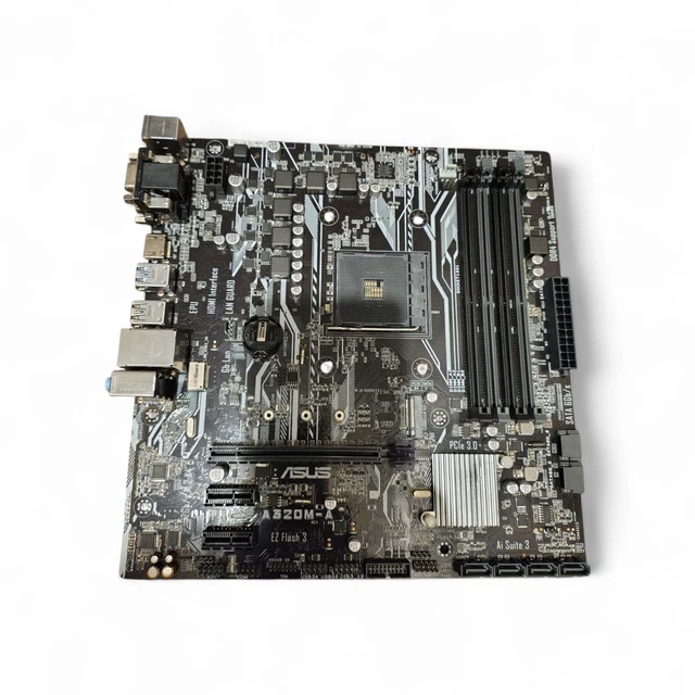 ASUS PRIME A320M-A AM4 Micro ATX M.2 slot LED lighting Motherboard £44. ...