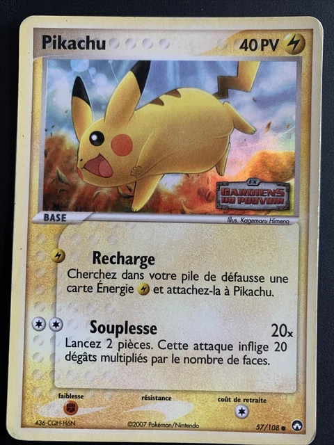 CARTE POKEMON PIKACHU Ex Gardiens Du Pouvoir 57/108 Holographique EUR 5 ...