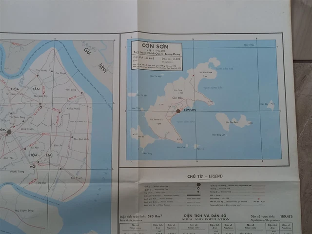1971 VIETNAM WAR Map Used By Viet Cong/Nva Forces Go Cong £12.00 ...