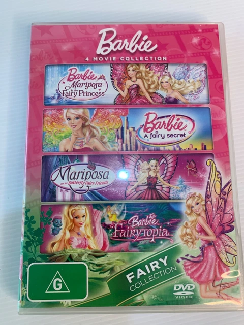 BARBIE 4 MOVIES DVD Fairy Collection Region 4 Rated G Fairytopia A ...