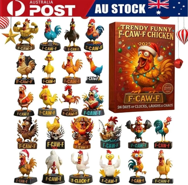 2025 CHRISTMAS F-CAW-F Chicken Advent Calendar 24 Days Xmas Countdown ...