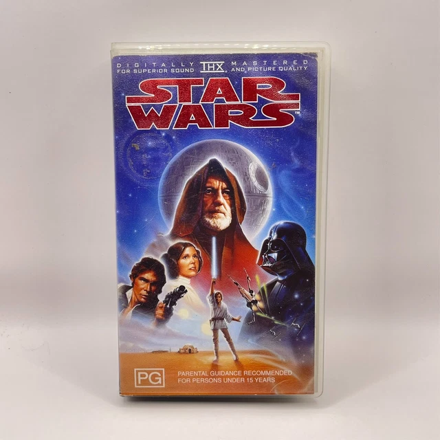 STAR WARS (VHS 1995) Digitally Remastered, Carrie Fisher & Mark Hamill ...
