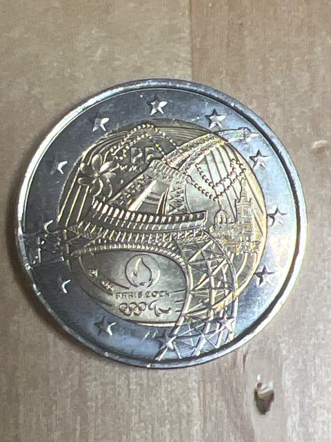 PIÈCE COMMÉMORATIVE DE 2 Euros- JO Paris 2024 - motif Tour Eiffel- UNC- Neuve EUR 500,00 ...
