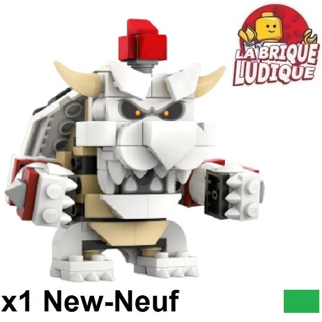 LEGO FIGURINE MINIFIG Super Mario Dry Bowser dragon blanc colère ...