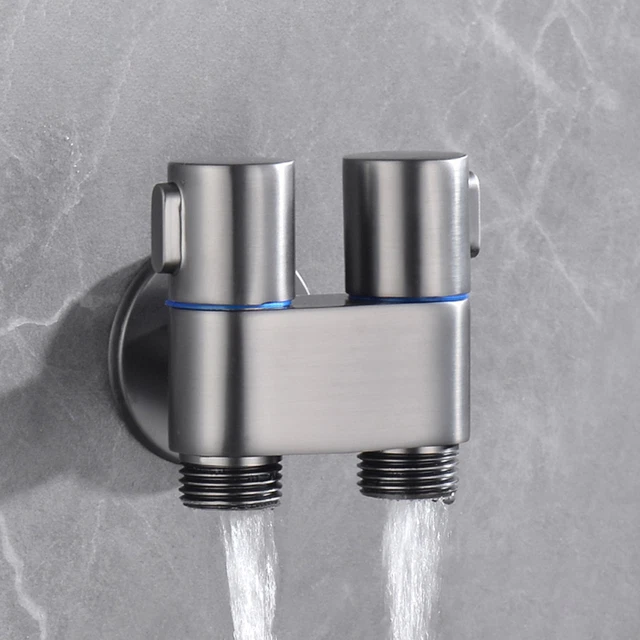 VANNE TRIANGULAIRE DOUBLE commande à poignée métallique rotative pour ...