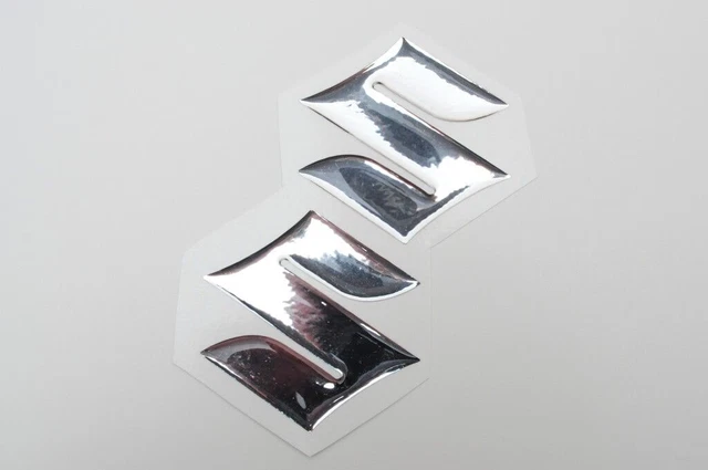 SUZUKI GSXR GSX-R Emblem 3D Aufkleber Set 2 Stück, Farbe Spiegel Silber ...