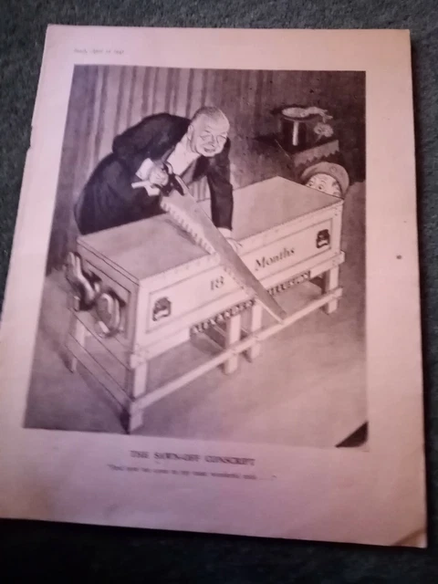 CR21 EPHEMERA 1947 punch cartoon the sawn off conscript EUR 3,35 ...