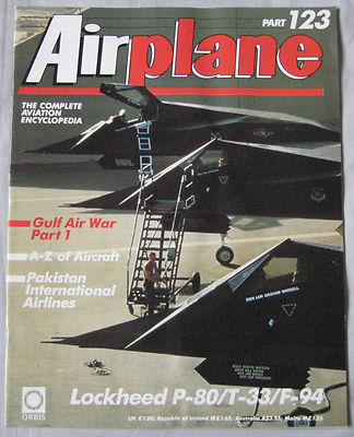 AIRPLANE MAGAZINE ISSUE 123 Lockheed P-80/T-33/F-94 cutaway drawing ...