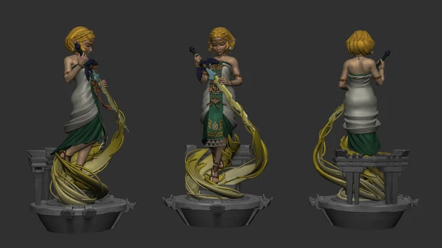 ZELDA FROM TEARS of the Kingdom With Master Sword Resin 3d print DIY ...
