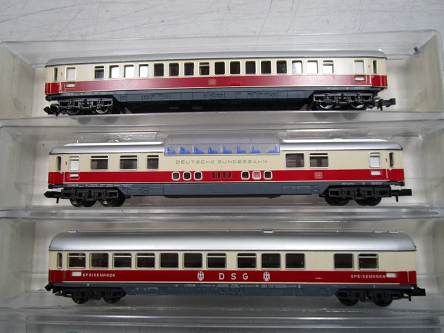 MINITRIX SPUR N Schnellzugwagen Set Rheingold mit Aussichtswagen usw... in OVP EUR 30,49 ...