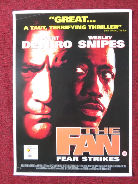 THE FAN VHS Poster Rolled Robert De Niro Wesley Snipes 1996 £13.29 ...