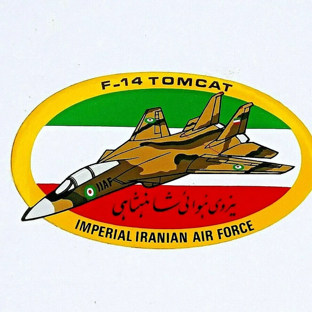 VINTAGE GRUMMAN AEROSPACE Sticker F-14 Tomcat Imperial Iranian Air ...