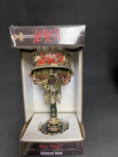NEMESIS NOW OFFICIALLY Licensed Slayer Eagle Helmet Skull Logo Goblet ...