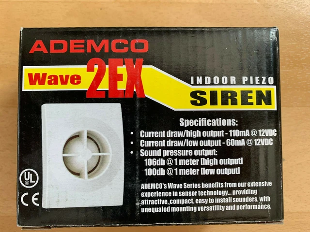 ADEMCO HONEYWELL WAVE 2EX INDOOR PIEZO SIREN - SIRENE Neuve EUR 12,00 ...