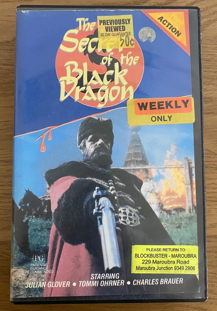 THE SECRET OF the Black Dragon VHS Big Box Ex-Rental Video 1985 TESTED ...