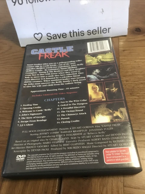 STUART GORDON’S CASTLE Freak Dvd Rare Horror Movie Oz Release Jeffrey ...