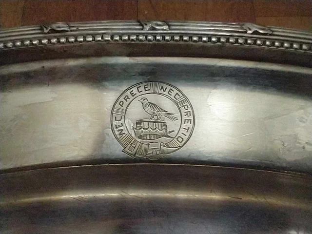 VINTAGE SHEFFIELD ENGLAND Silver Plated Serving Tray Platter Hallmark ...