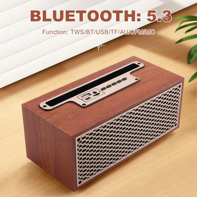 1X(RETRO BLUETOOTH SPEAKER Home Subwoofer Remote Sound System ...