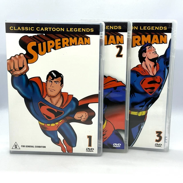 SUPERMAN 1940S CLASSIC Cartoon Legends Vol 1 2 3 - DC Animated - DVD ...