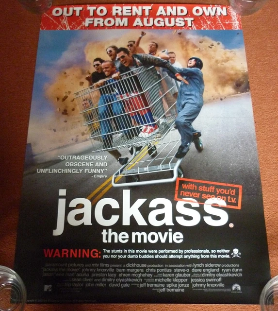 JACKASS THE MOVIE Original Early 2000's Video/DVD Shop Poster £9.99 ...