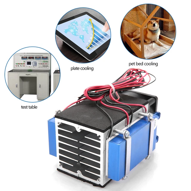12V 280W COOLER Thermoelectric 4-Chip Semiconductor Air Cooling Device ...