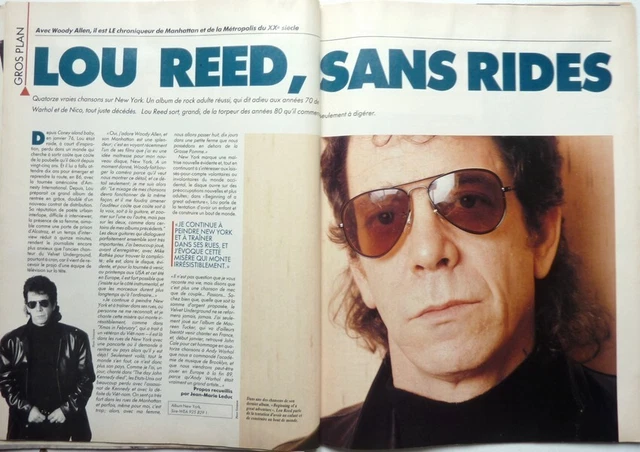 *LOU REED = 2 PAGES 1989 French CLIPPING / COUPURE DE PRESSE EUR 5,00 ...