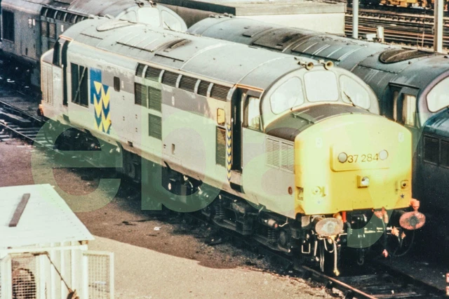 UK DIESEL TRAIN Railway Photograph Of Class 37 Loco 37284. Rm37-967 £1. ...