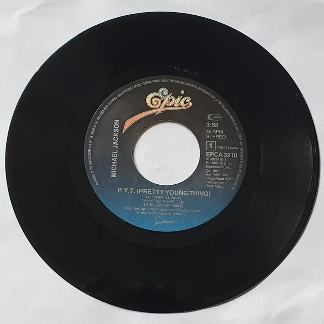 MICHAEL JACKSON – P.Y.T. (Pretty Young Thing) - 7“ Single Vinyl EUR 9 ...