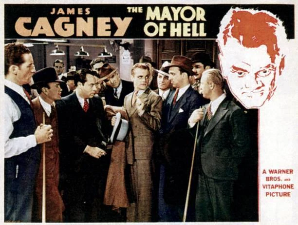THE MAYOR OF Hell Lobby Card Center And James Cagney 1933 Old Movie ...