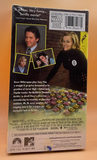 ELECTION VHS 1999 Reese Witherspoon *SEALED w/ MTV Sticker* **Buy 2 Get ...