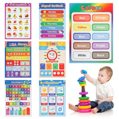 PRESCHOOL CLASSROOM POSTER Charts Learning materials Toddler ...
