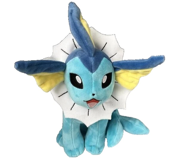 POKEMON VAPOREON PLUSH Soft Toy Official 9 Inch Water Type Nintendo ...