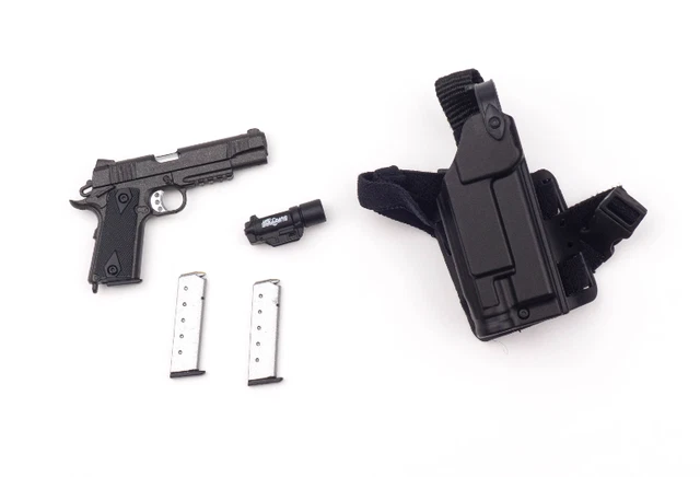 EASY&SIMPLE ES 26057 1/6 CAG Pistol+ Holster Model for 12'' Figure £18. ...