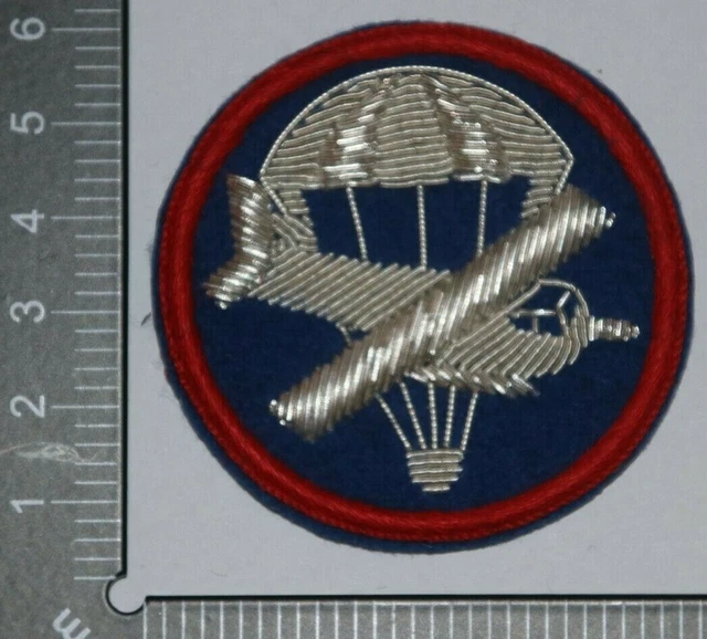 WWII US ARMY Parachute Glider Para Officer's Cap Badge Patch Bullion ...