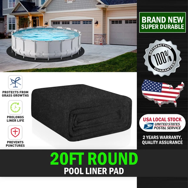 20' FOOT ROUND Armor Shield Swimming Pool Floor Pad Protects ...