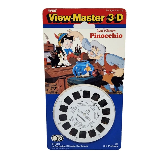 MULINELLI VINTAGE 1992 Tyco Disney Pinocchio View Master 3D Nuovi In ...