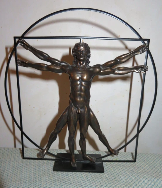 FIGURINE STATUETTE L'HOMME DE VITRUVE de LEONARD DE VINCI PARASTONE ...