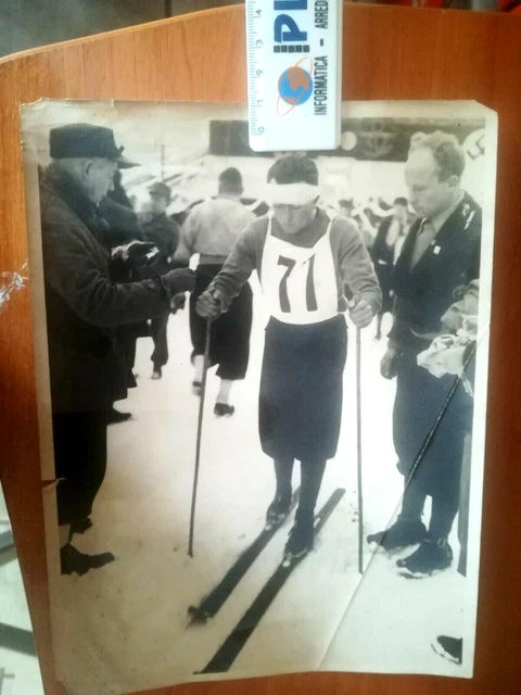 FOTO ORIGINALE GARA SCI FASCISMO GERMANIA GARNISCH anni '30/40 cm.18x24 ...