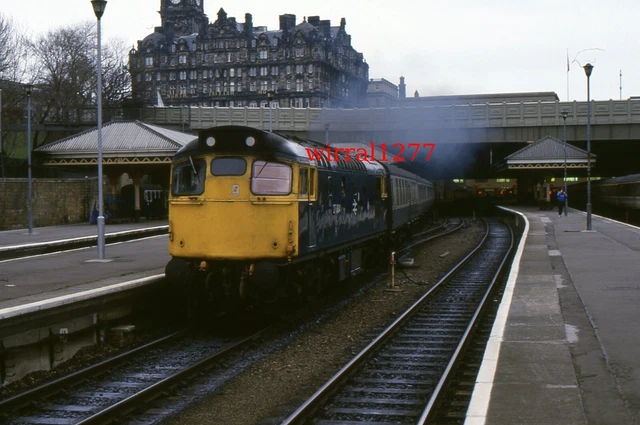 ORIGINAL RAILWAY SLIDE Class 27 27004 at Edinburgh Waverley 11.03.86 £2 ...