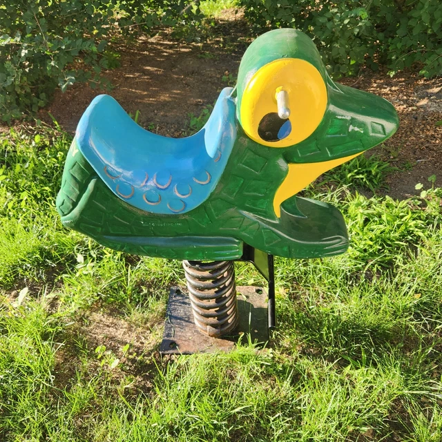 VINTAGE FROG SPRING Playground Ride Spring Rider $400.00 - PicClick