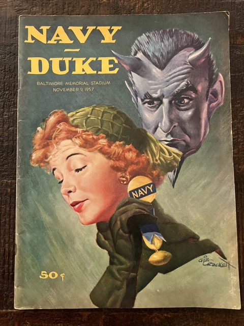 NAVY MIDSHIPMEN VS. Duke Blue Devils 9 novembre 1957 programme de ...