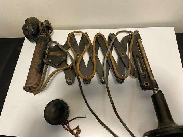 WESTERN ELECTRIC RAILROAD Dispatch Scissor Arm Candlestick Telephone ...