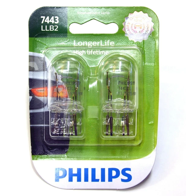 PHILIPS LONGERLIFE 7443 25/6W Due Lampadine Anteriore Giro Signal Luce ...