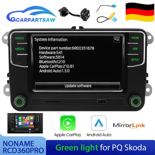 MIB RCD360 PRO Grün Carplay Android Auto RCD330 Plus Autoradio Für VW ...