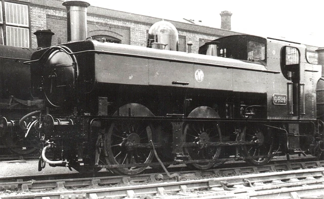 GWR 64XX CLASS 0-6-0T No 6424 at SWINDON WORKS 5/9/35 REAL PHOTO £1.00 ...