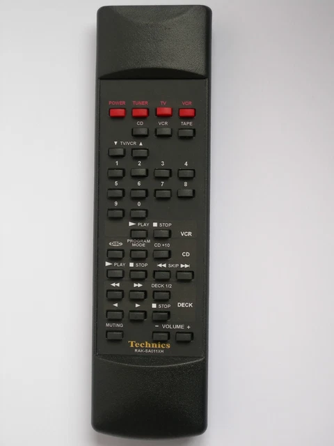 REPLACEMENT REMOTE CONTROLLER for TECHNICS RAK-SA011XH SA-GX130 SA ...