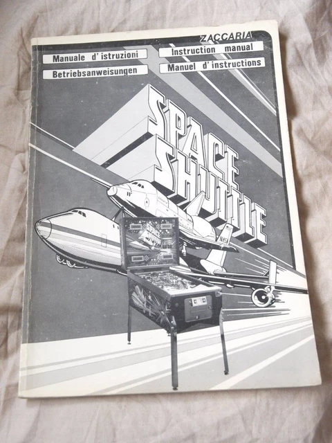 ORIGINAL PINBALL MACHINE manual Zaccaria Space Shuttle Flipper with ...